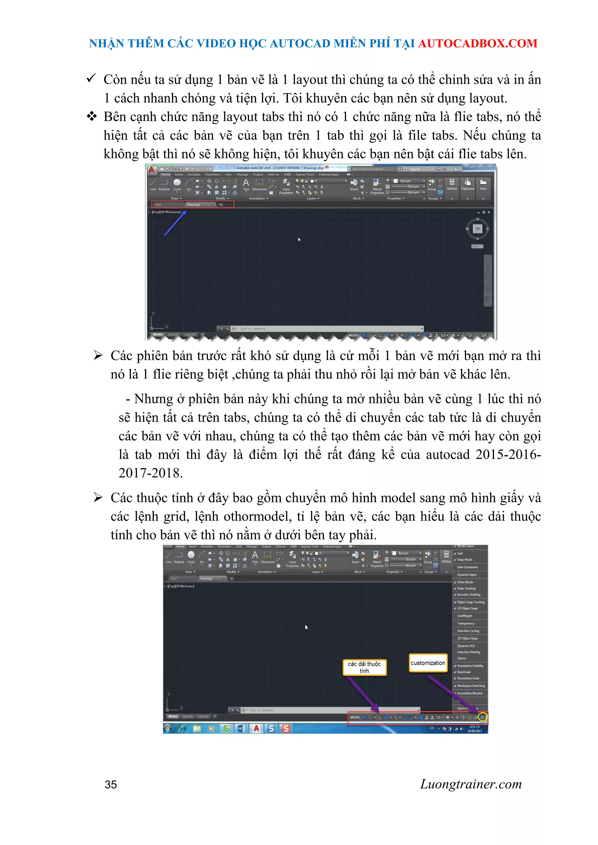 Sách hướng dẫn tự học Autocad 2018 | PDF