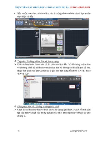 Sách hướng dẫn tự học Autocad 2018 | PDF