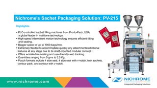 Sachet Packaging, Simplified by Nichrome. | PPTX