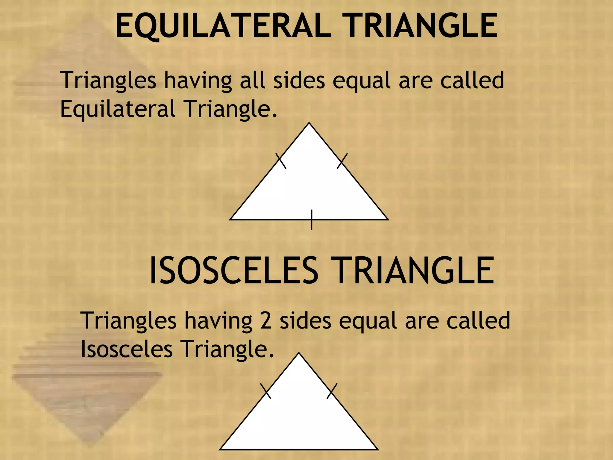triangles and angles (on the basis of sides and angles) | PPT ...
