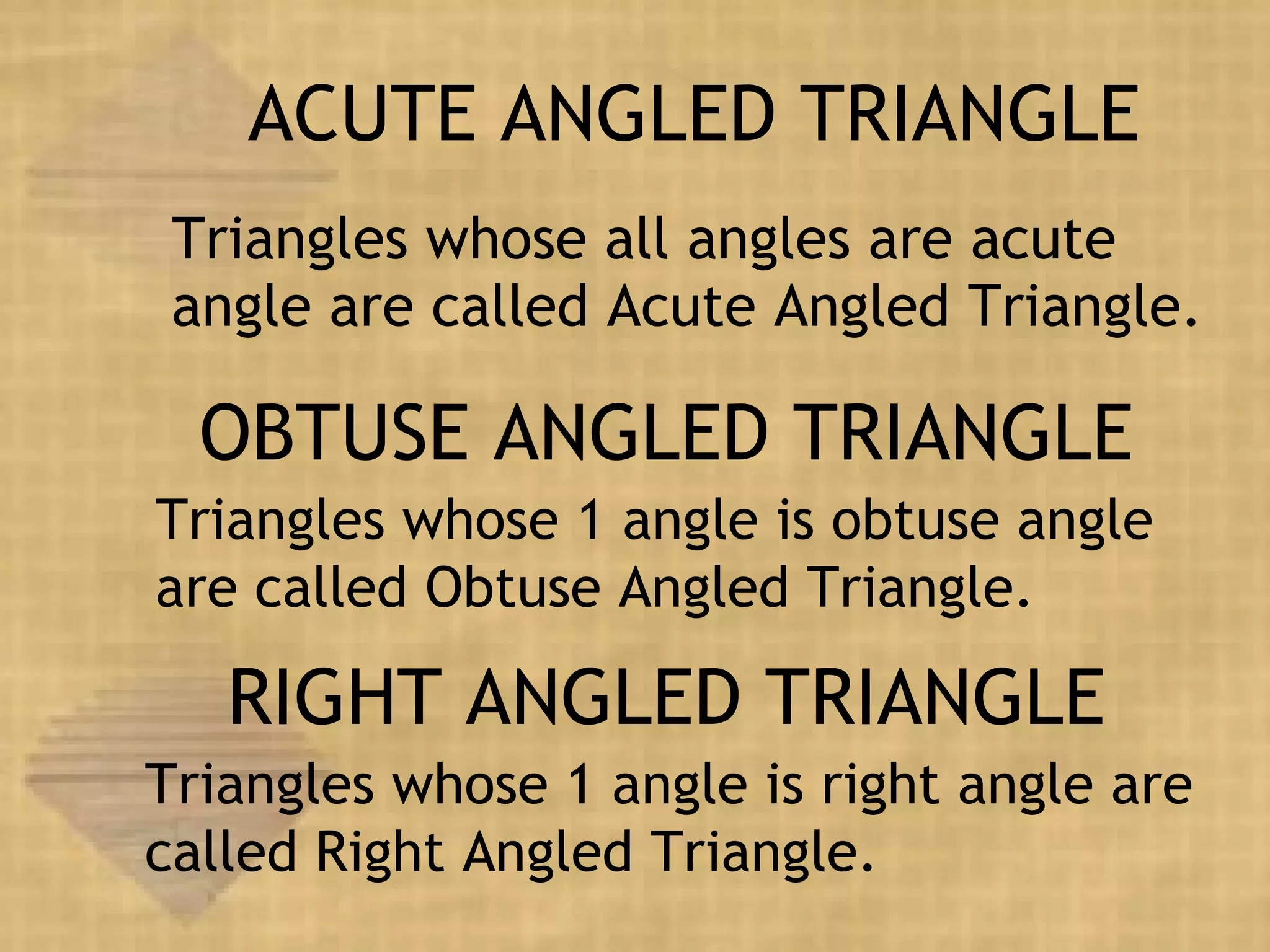 triangles and angles (on the basis of sides and angles) | PPT ...