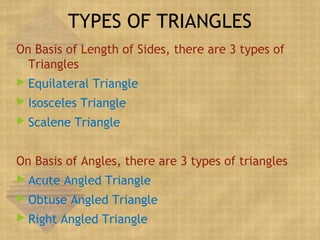 triangles and angles (on the basis of sides and angles) | PPT ...