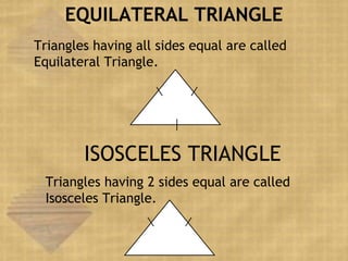 triangles and angles (on the basis of sides and angles) | PPT ...