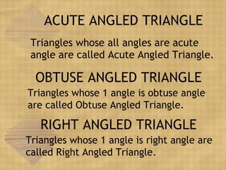 triangles and angles (on the basis of sides and angles) | PPT ...