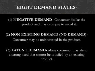 marketing concepts,types of demand & marketing structure | PPTX