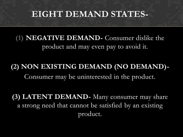 marketing concepts,types of demand & marketing structure | PPT