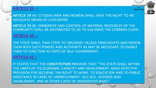 Directive Principles of State Policy | PPTX