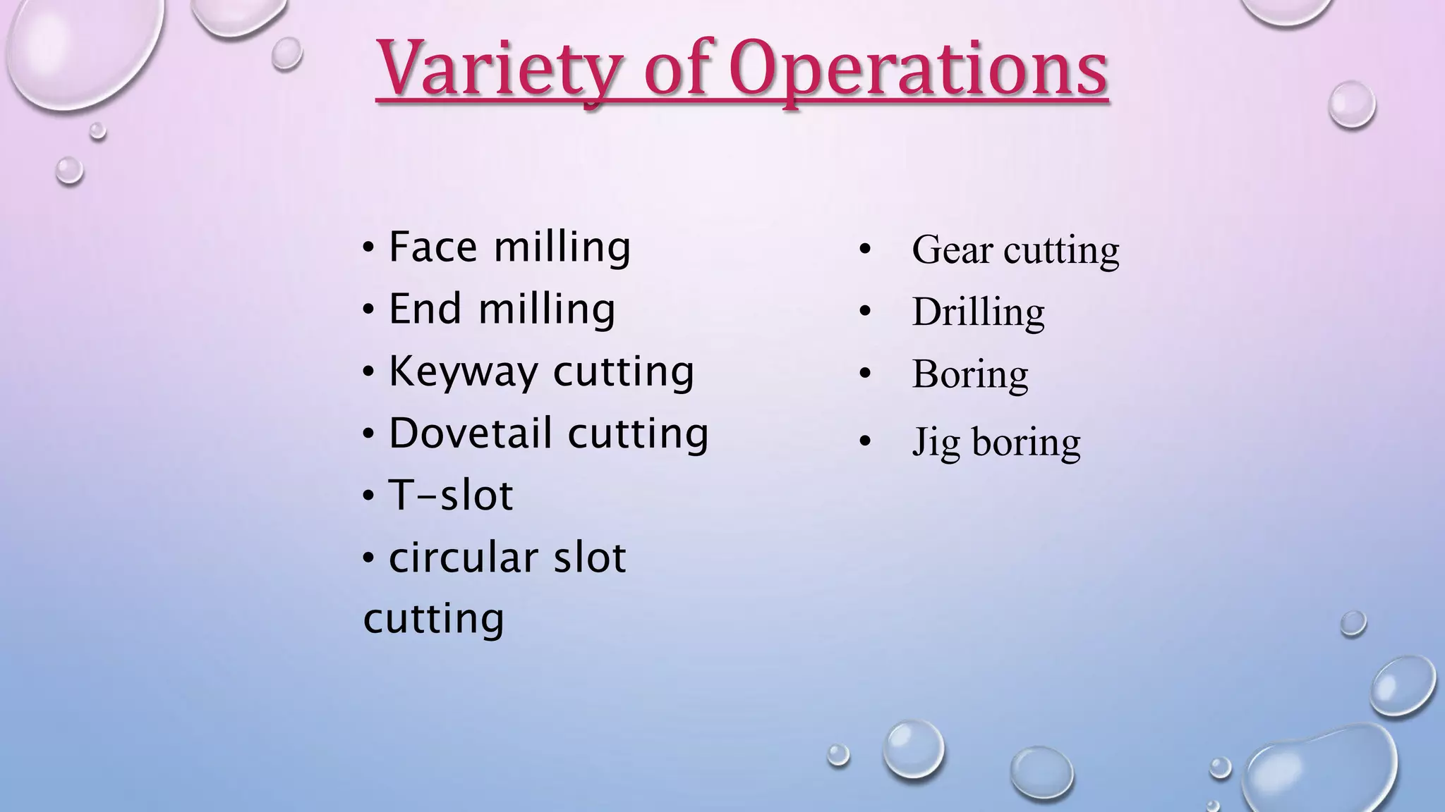 shaper machine, planer machines, and milling machine ppt | PPTX