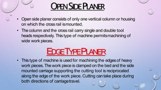 shaper machine, planer machines, and milling machine ppt | PPTX