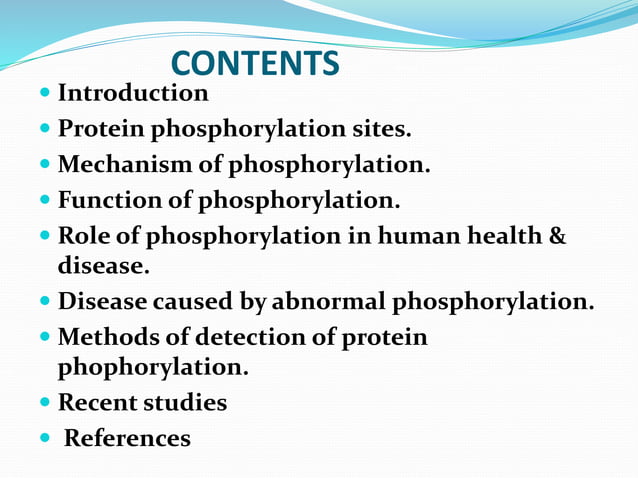 protein phosphorylation | PPTX | Endocrine and Metabolic Diseases | Diseases and Conditions