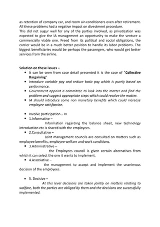 Indian Airlines - HR issues | DOCX