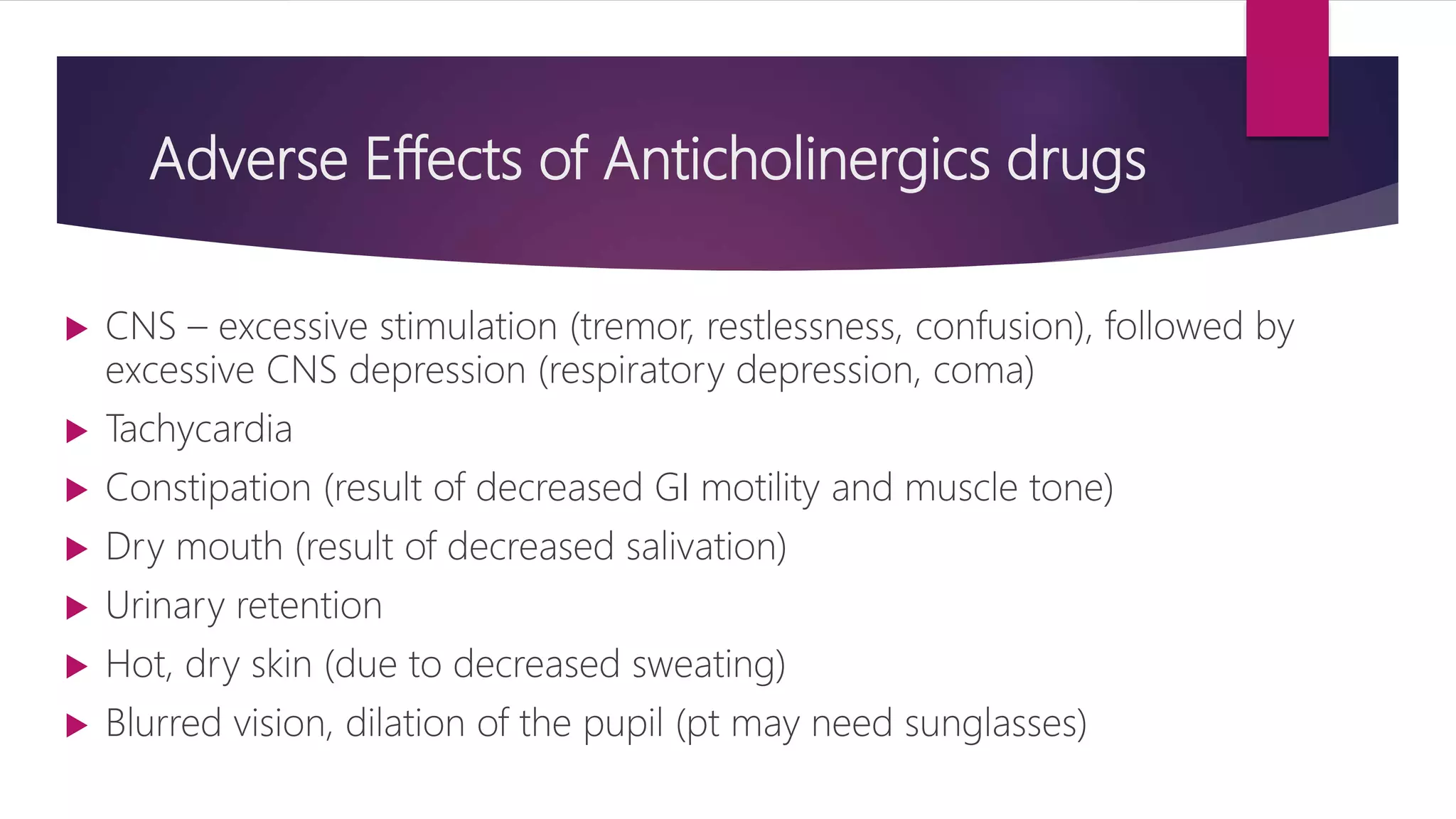 Cholinergic drugs and anti-cholinergic drugs | PPTX | Brain and Nervous ...