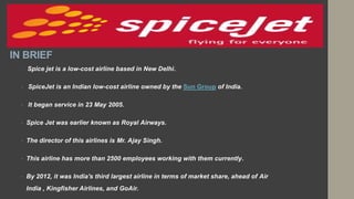 financial analysis of spicejet airlines from 2008-09 to 2012-13 | PPTX