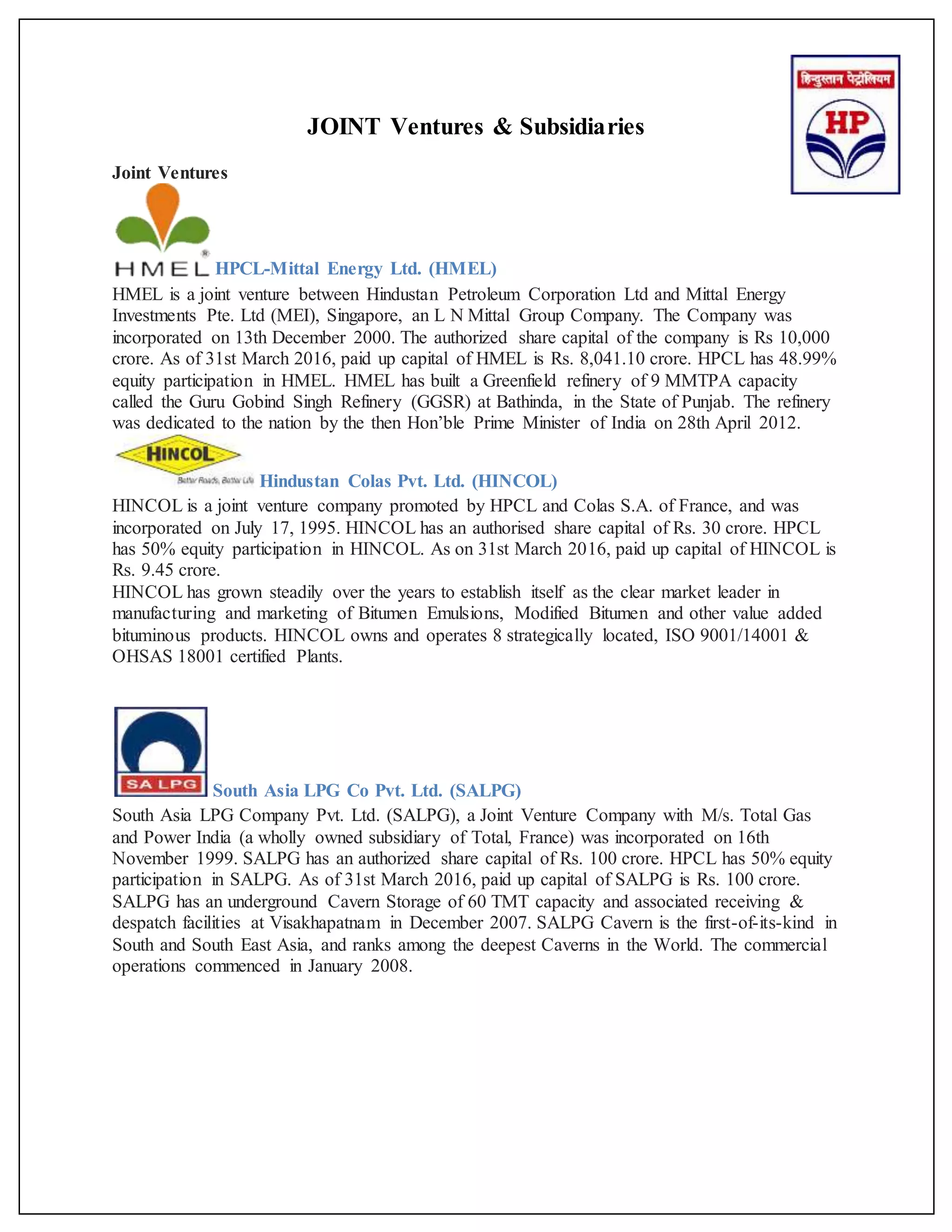 hindustan petroleum 2018 report | DOCX