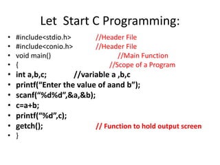 Sachin kumar ppt on programming in c | PPT