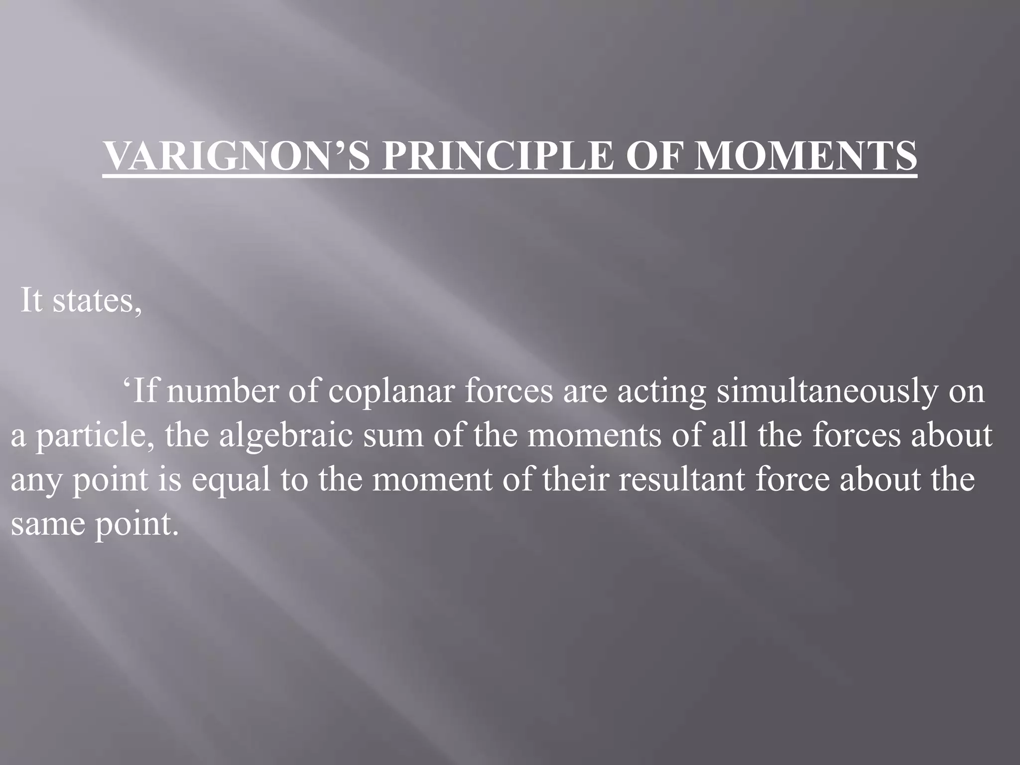 Coplanar Non-concurrent Forces | PPTX