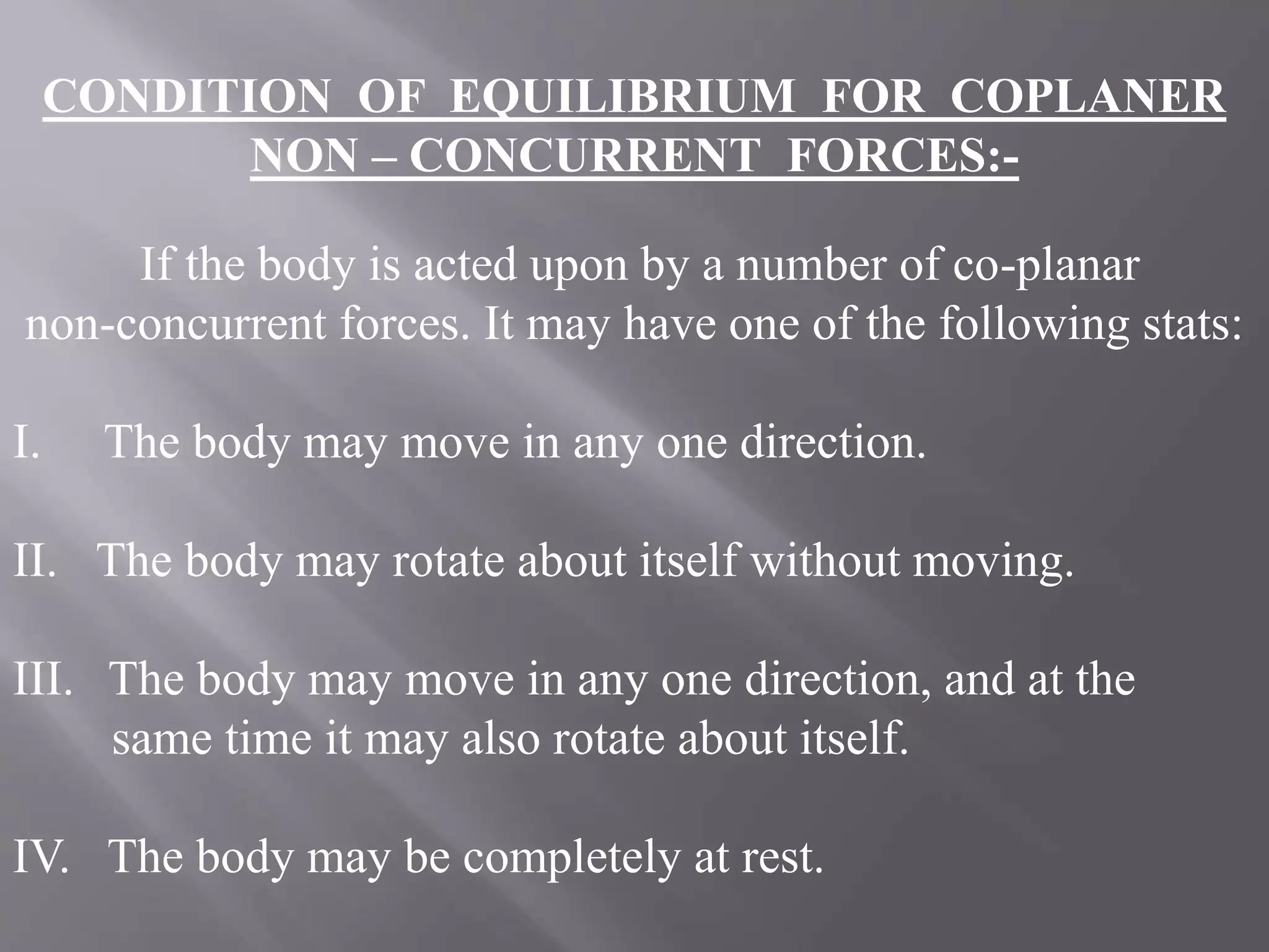 Coplanar Non-concurrent Forces | PPTX
