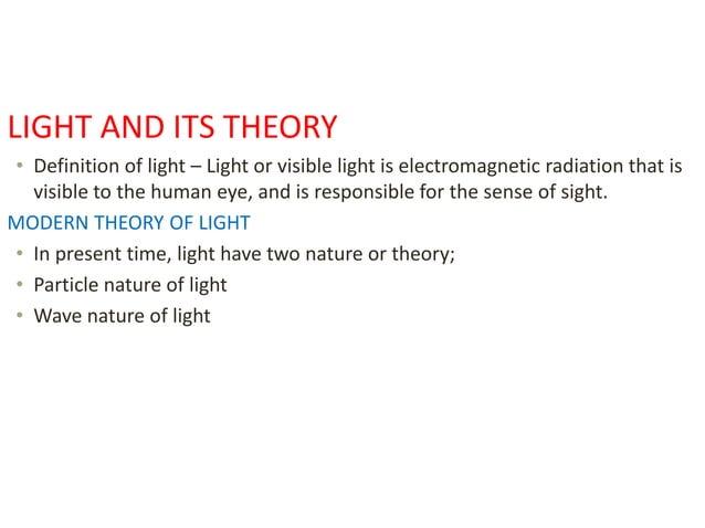 Principle of Lighting | PPTX