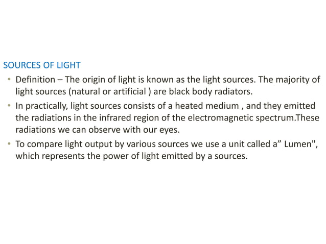 Principle of Lighting | PPTX