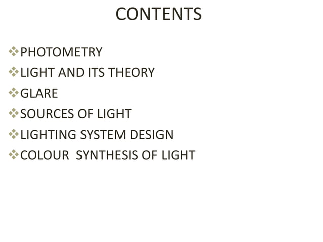 Principle of Lighting | PPTX