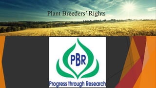 Plant Breeders' Rights | PPTX