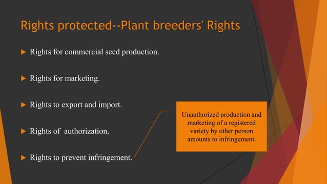 Plant Breeders' Rights | PPTX | Agriculture | Industries