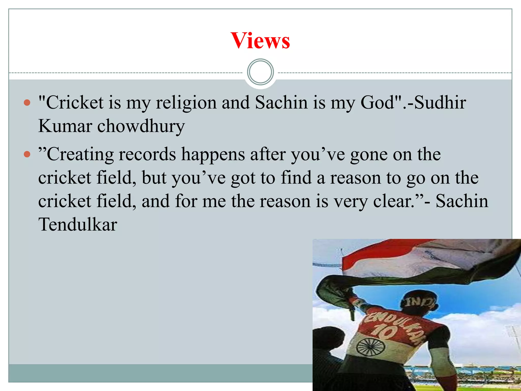 Sachin tendulkar biography | PPTX