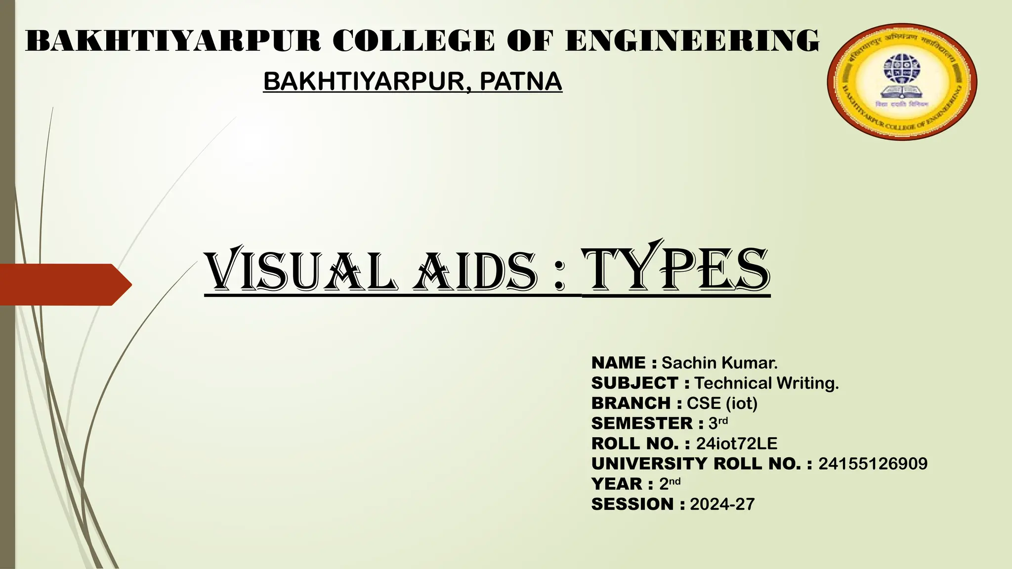 Sachin Visual aids types.pptx . | PPTX