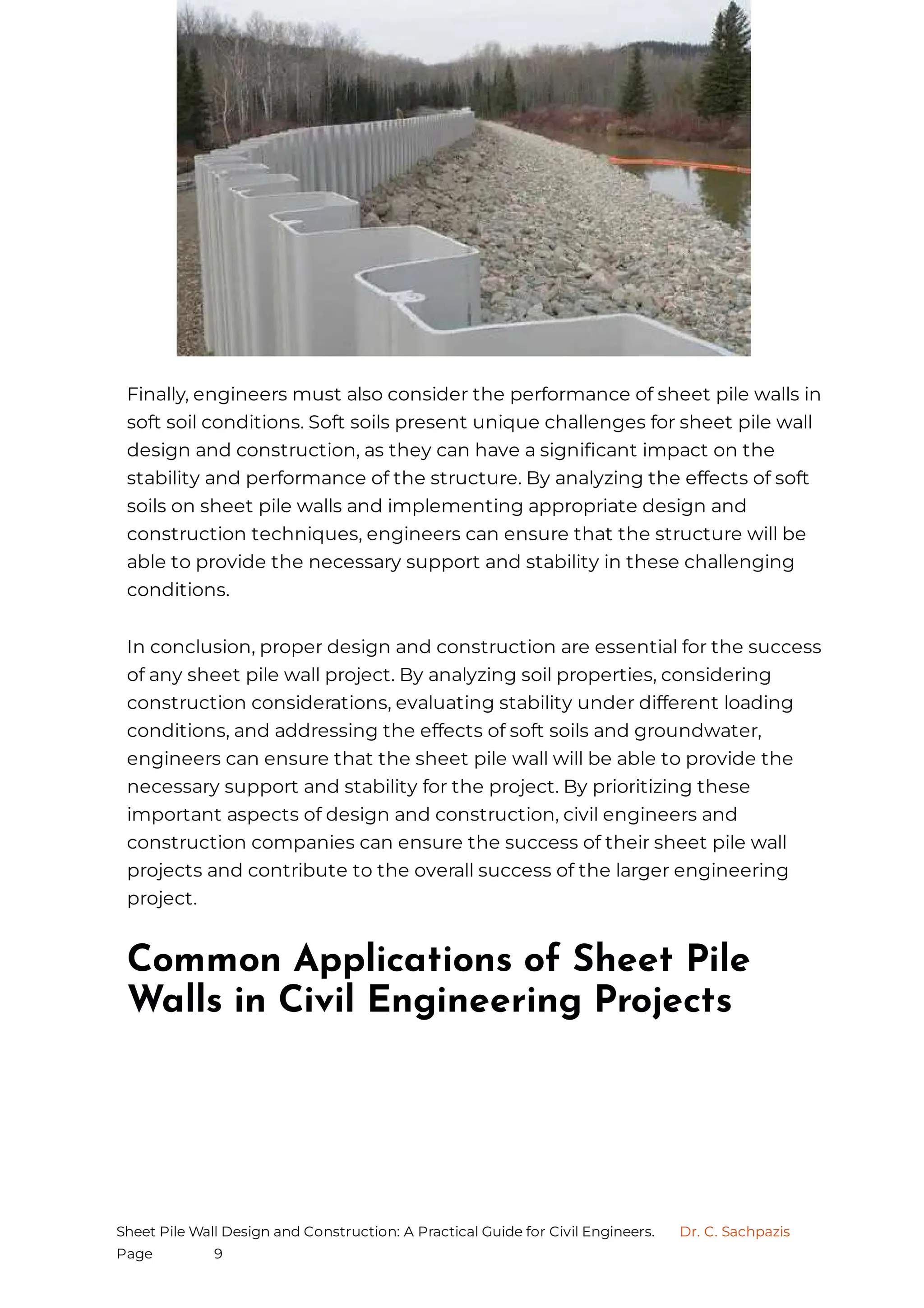 Sheet Pile Wall Design and Construction: A Practical Guide for Civil Engineers. By Dr. Costas ...