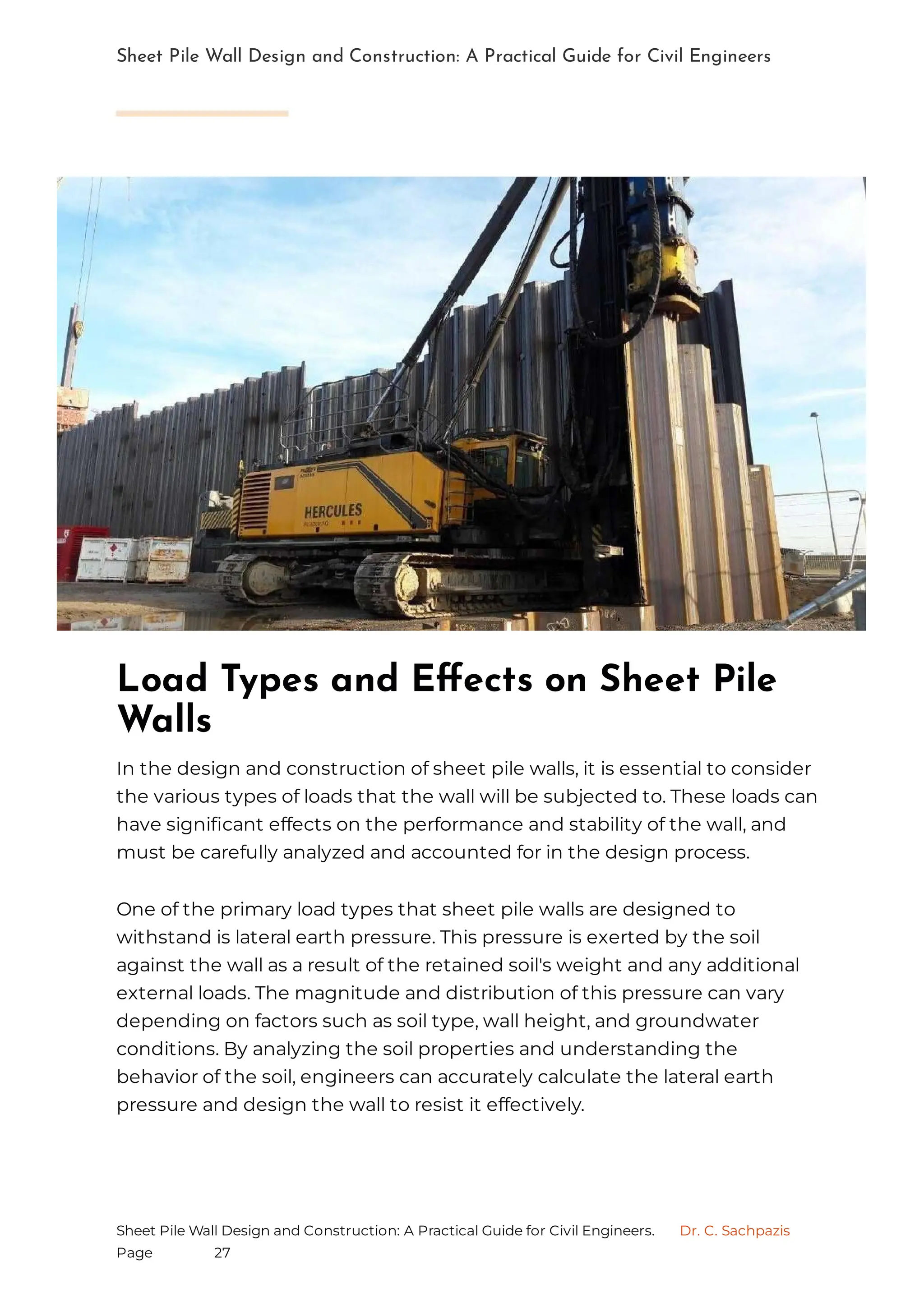 Sheet Pile Wall Design and Construction: A Practical Guide for Civil ...