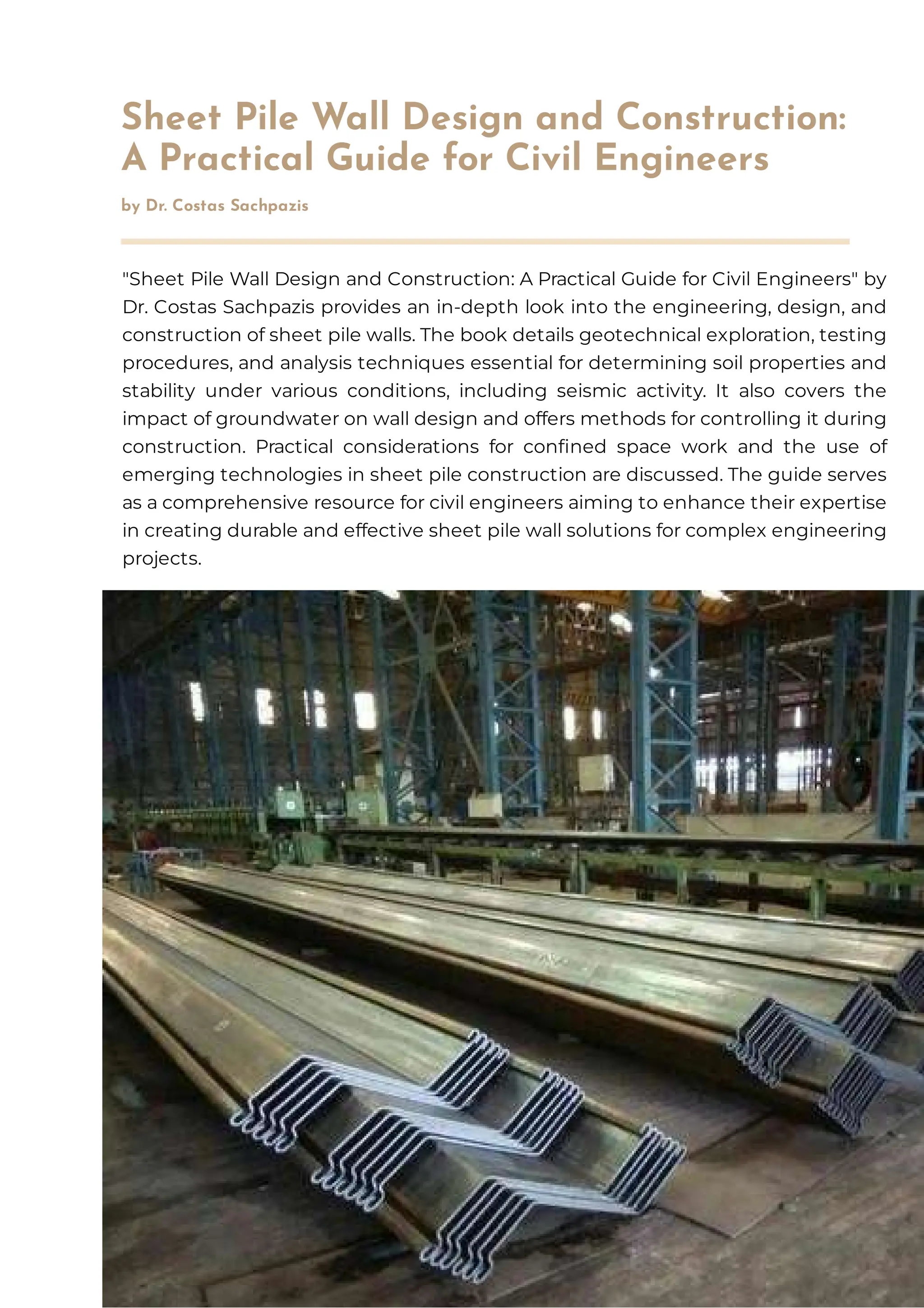 Sheet Pile Wall Design and Construction: A Practical Guide for Civil ...