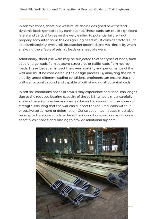 Sheet Pile Wall Design and Construction: A Practical Guide for Civil ...