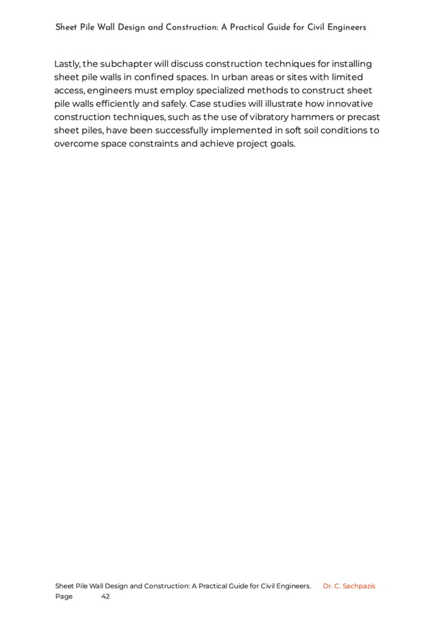 Sheet Pile Wall Design and Construction: A Practical Guide for Civil ...