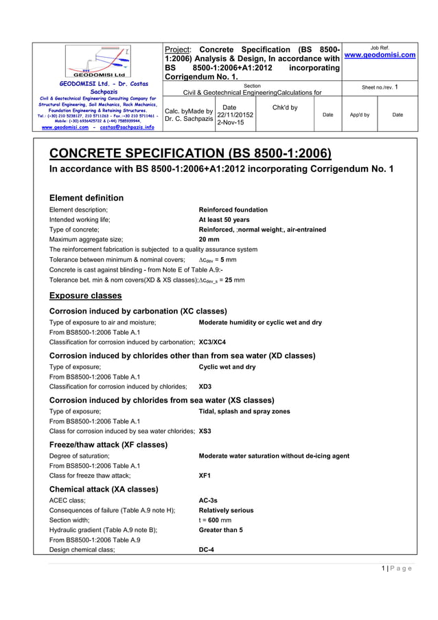 Sachpazis_Concrete Specification _BS 8500_1-2006_For Designed ...