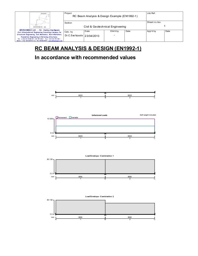 Sachpazis: Reinforced Concrete Beam Analysis & Design Example (EN1992…