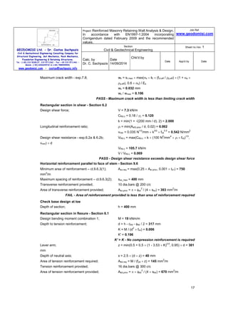 Sachpazis reinforced masonry retaining wall analysis & design, in ...
