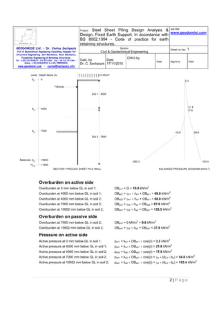 Sachpazis steel sheet piling analysis & design, fixed earth support in ...