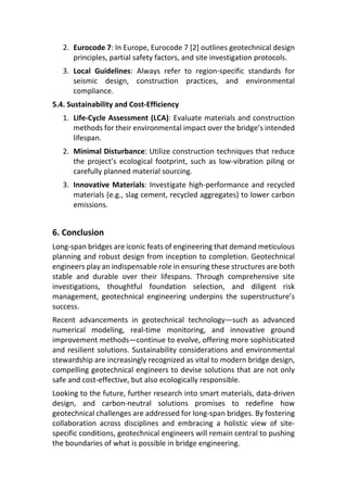 Sachpazis: The Role of Geotechnical Engineers in the Optimal Design of Long-Span Bridges | PDF