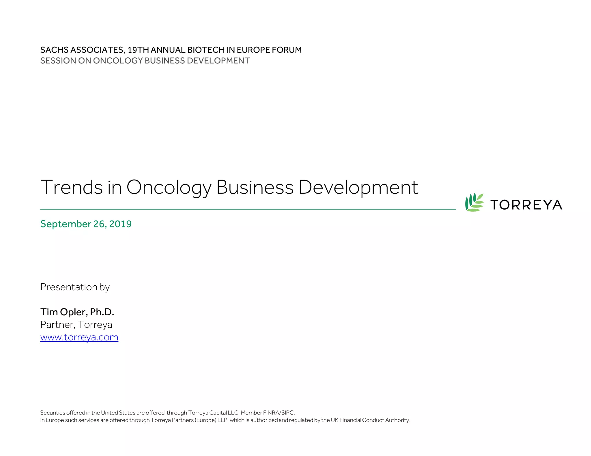 Trends in Oncology Pharmaceuticals Business Development | PDF
