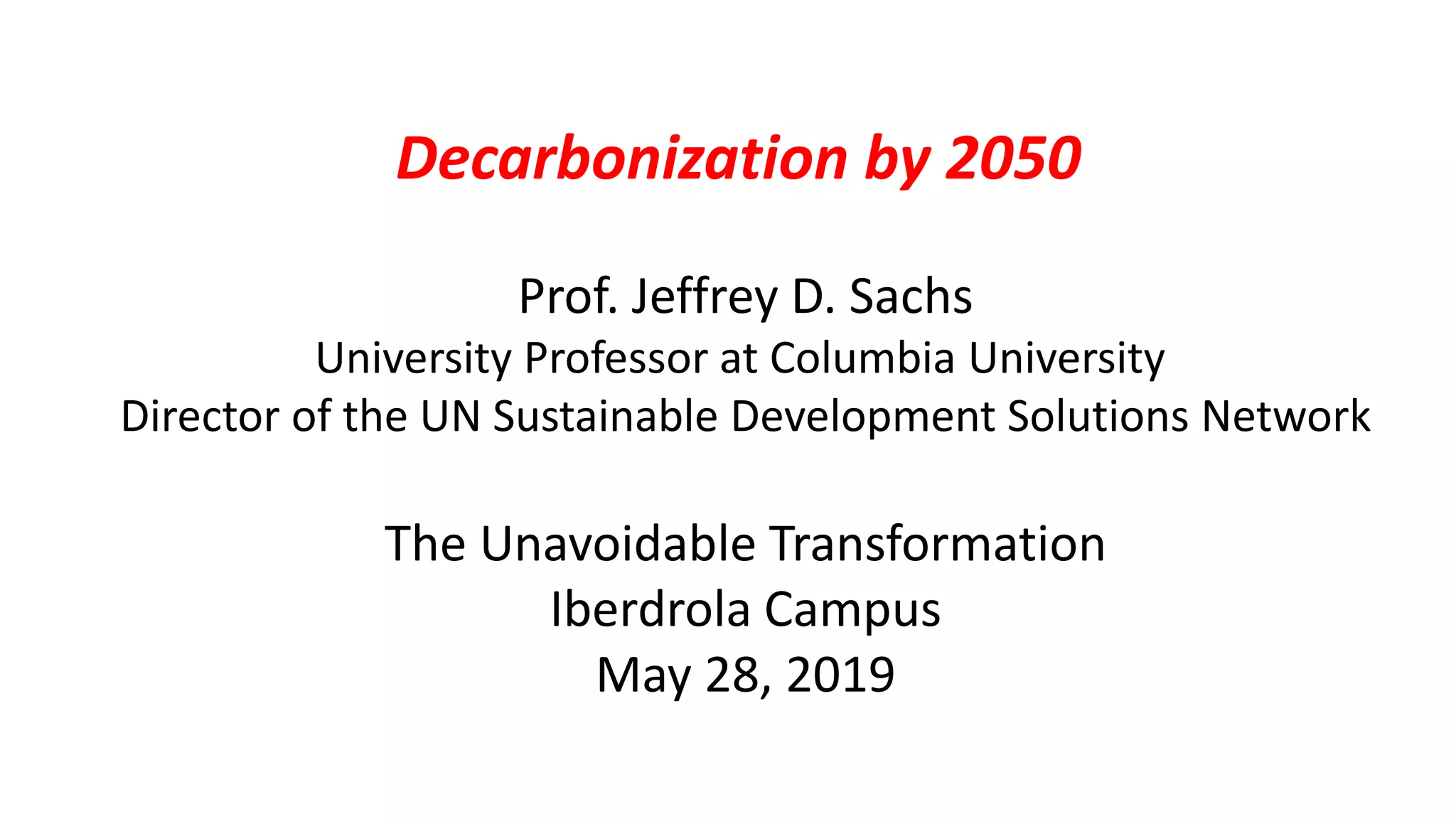 Decarbonization by 2050 | PPTX