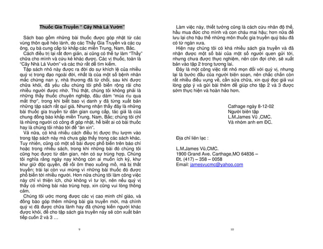 Sach thuoc gia truyen cua linh muc James Vu | PDF