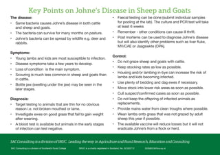 Scottish Agricultural College brochure about Johne's Disease | PDF