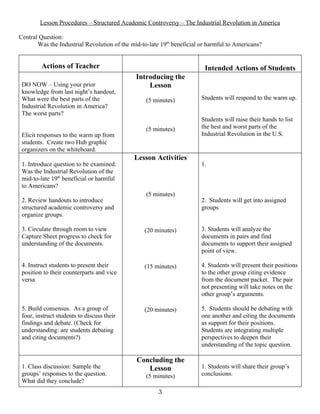 Sac lesson plan industrial revolution | PDF