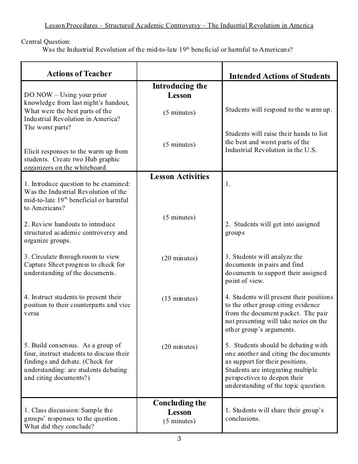 Industrial Revolution Lesson Plans