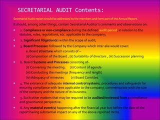 SECRETARIAL AUDIT – AN OVERVIEW | PPT