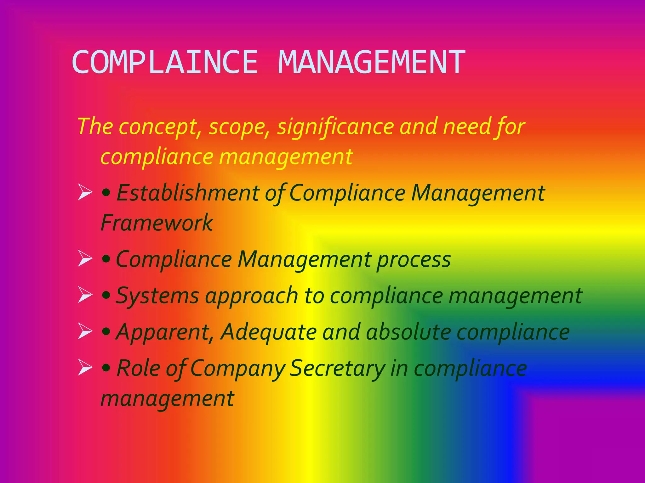 compliance Management due deligance | PPT
