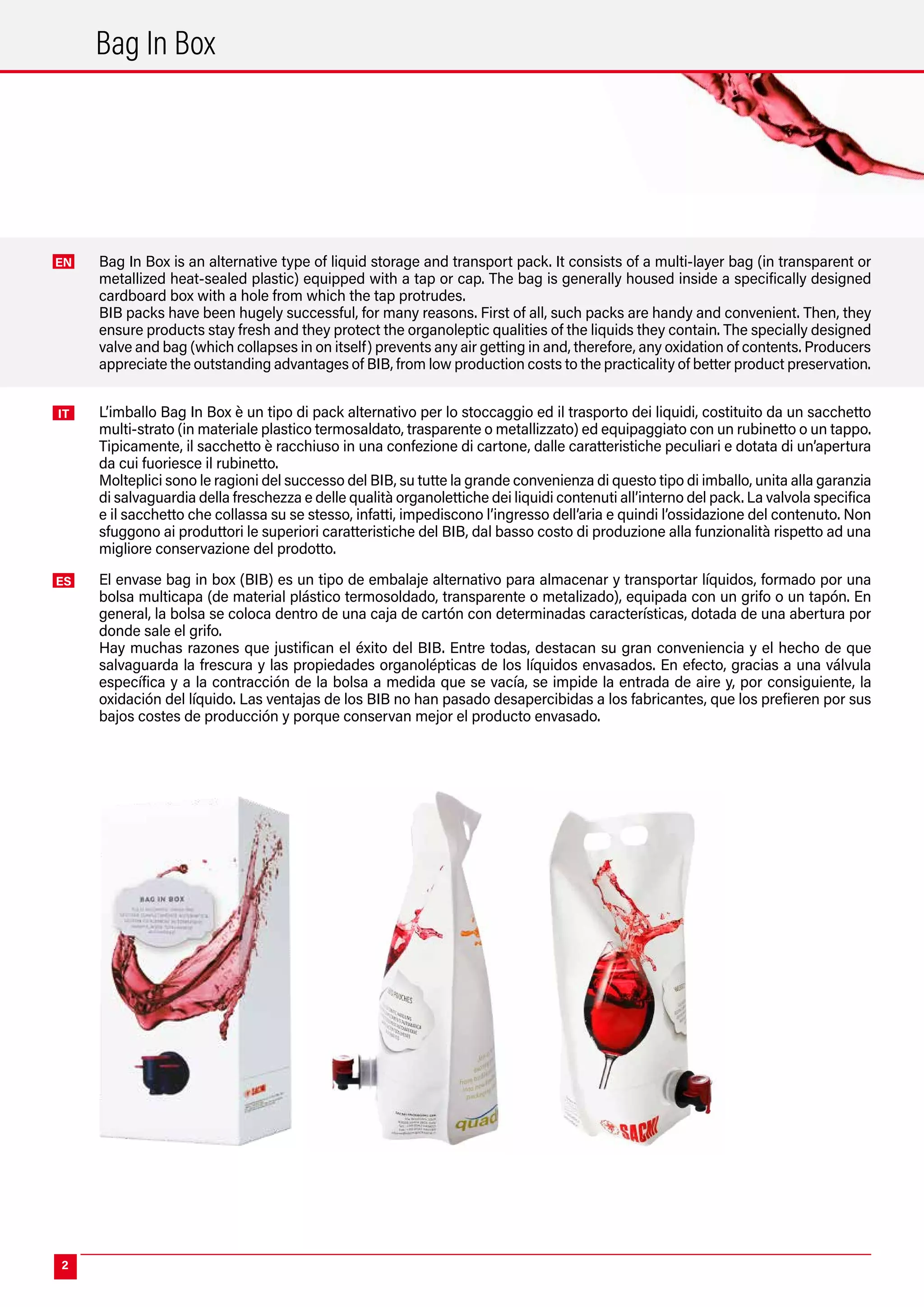 Sacmi presentation bag-in-box | PDF