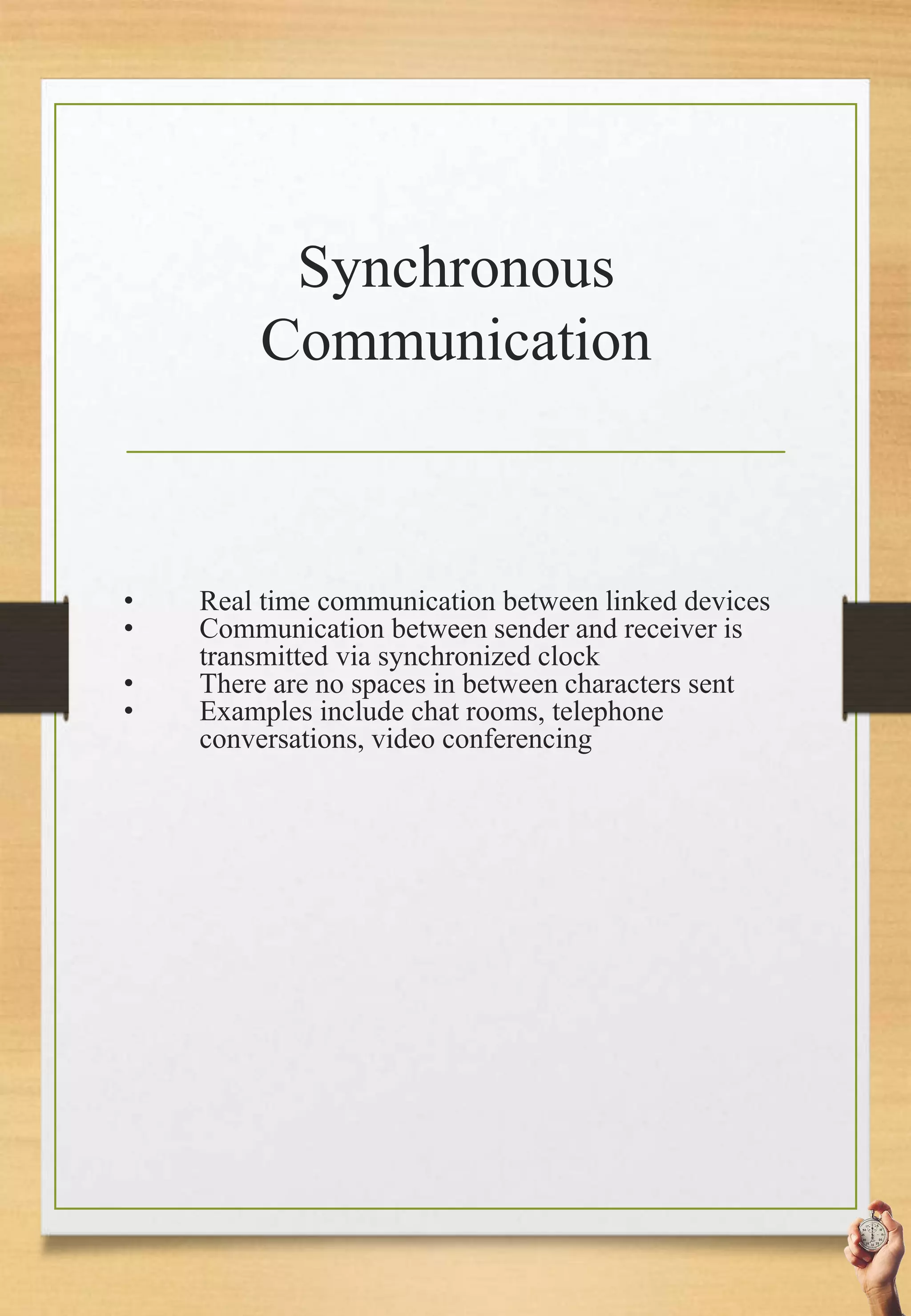 Synchronous & Asynchronous Communication | PPTX