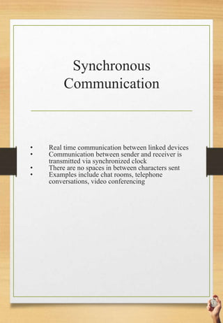 Synchronous & Asynchronous Communication | PPTX