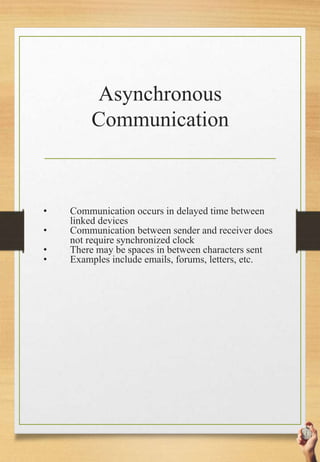 Synchronous & Asynchronous Communication | PPTX